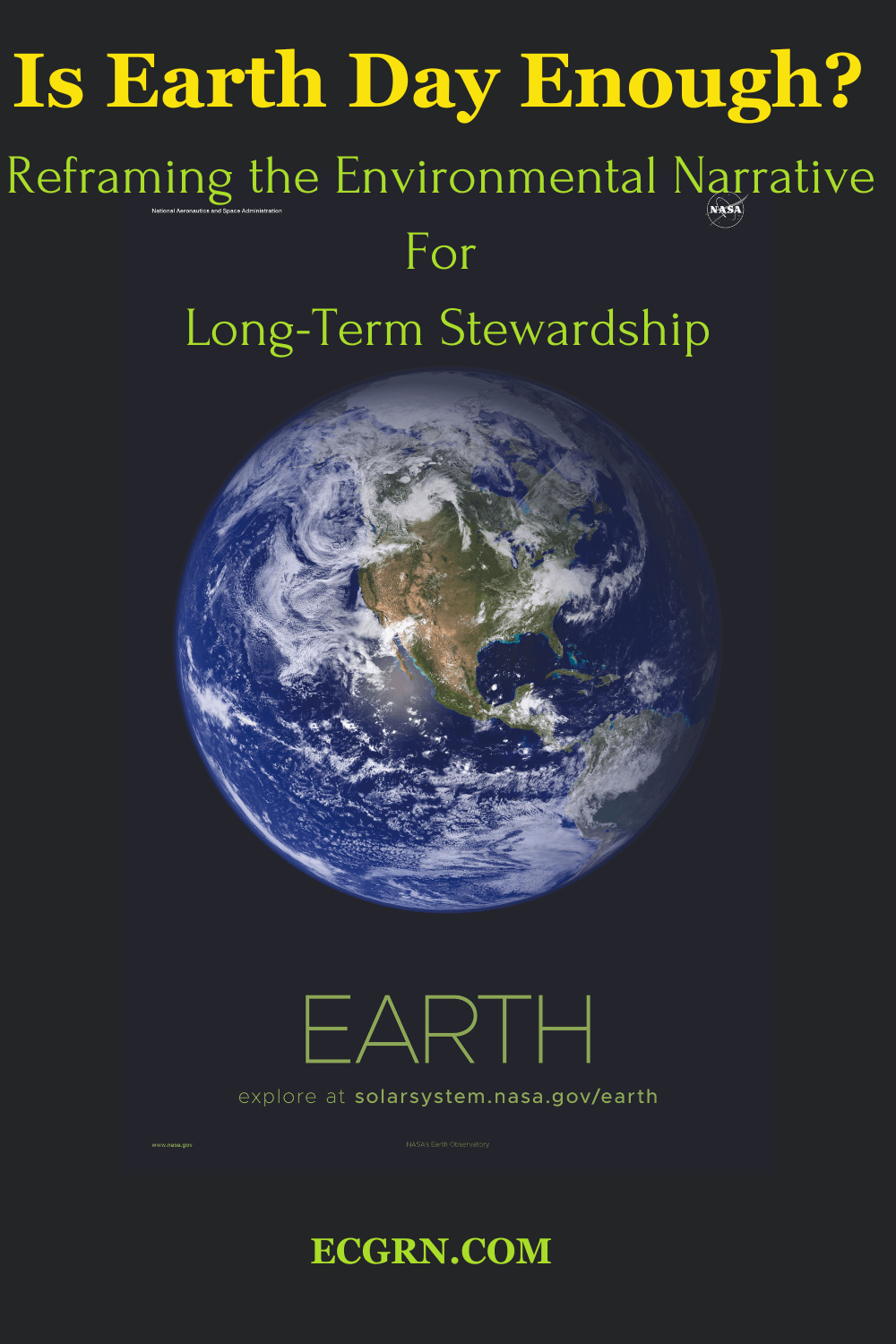 Is Earth Day Enough? - Expertise for Environmental Excellence